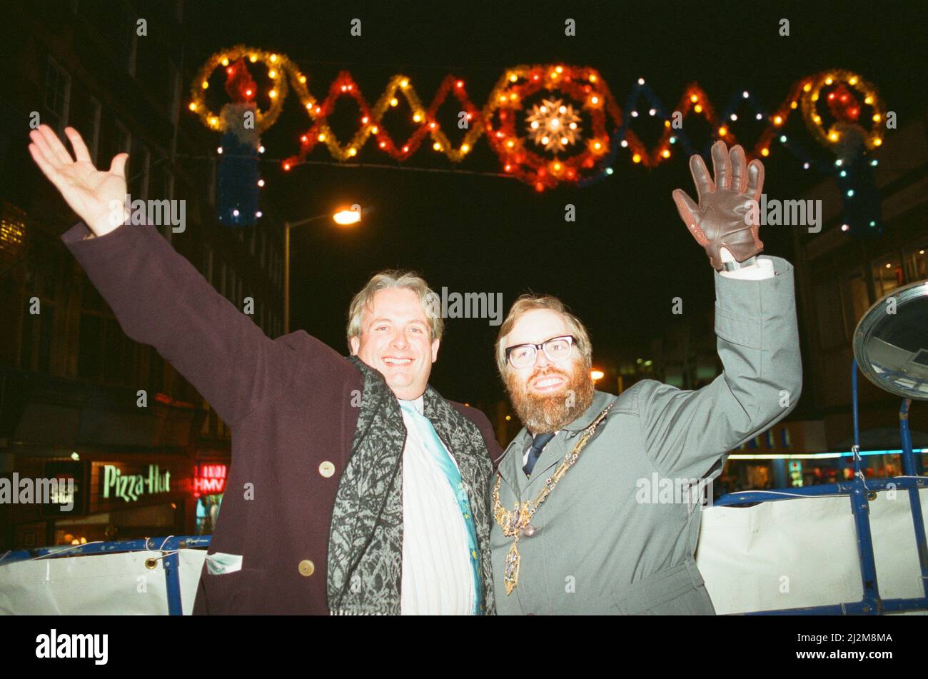 Christopher Biggins.Christmas light switch on at Broad Street Mall ...