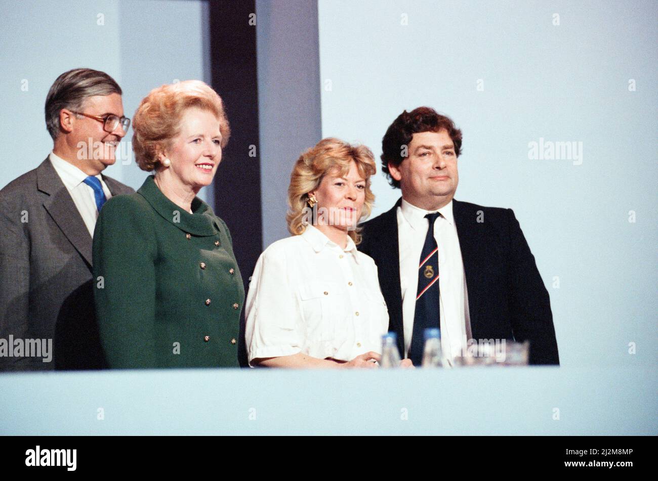 Chancellor of the Exchequer Nigel Lawson and his wife Therese with ...