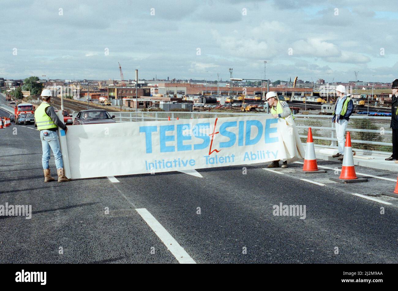 Local Government and Inner Cities Minister Michael Portillo unveils a ...
