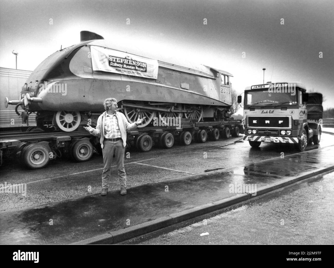 The train now standing at Birtley service station on the A1 motorway is ...