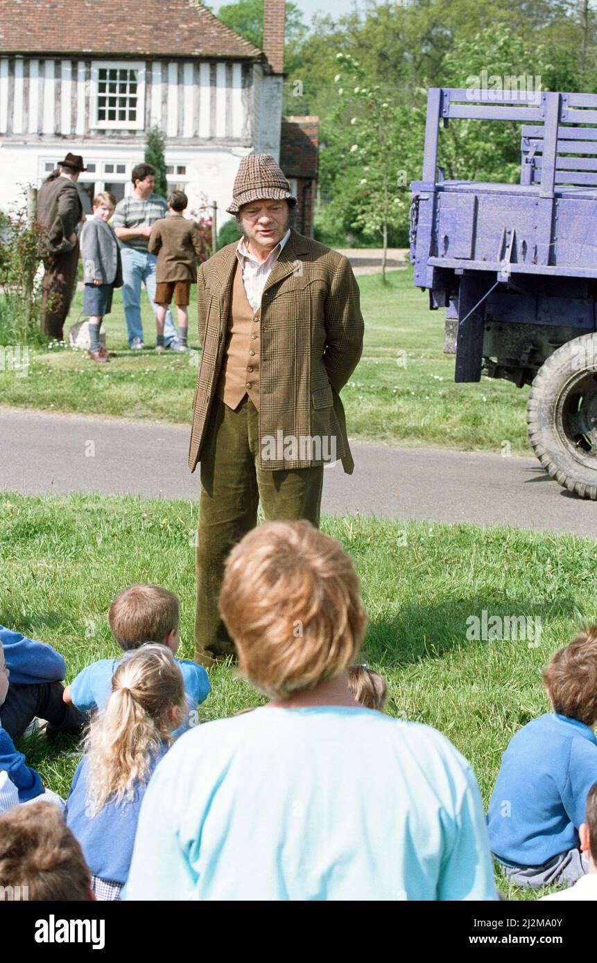 David Jason playing the role of Pop Larkin during the filming of "The ...