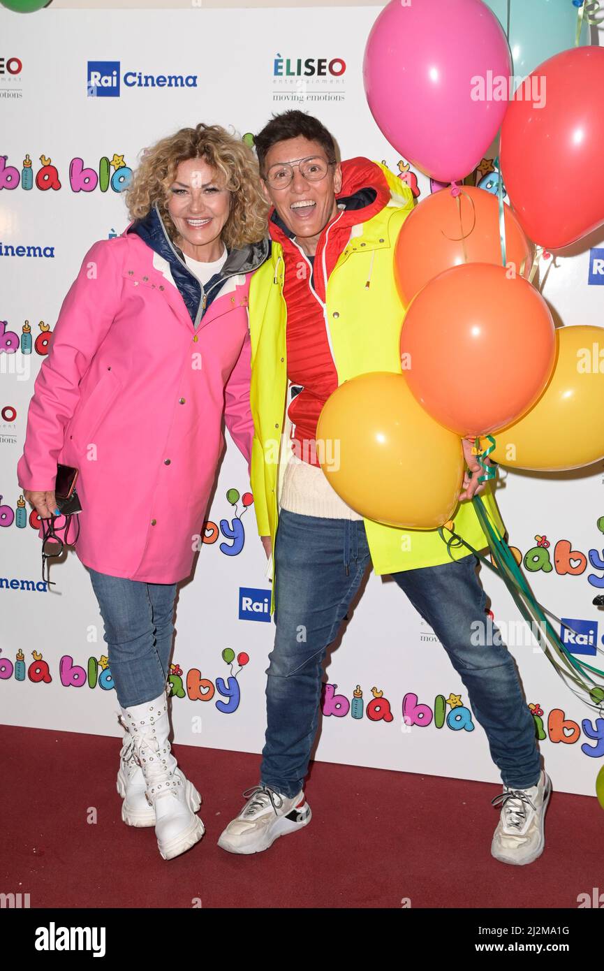Rome, Italy. 02nd Apr, 2022. Eva Grimaldi and Imma Battaglia attend the ...
