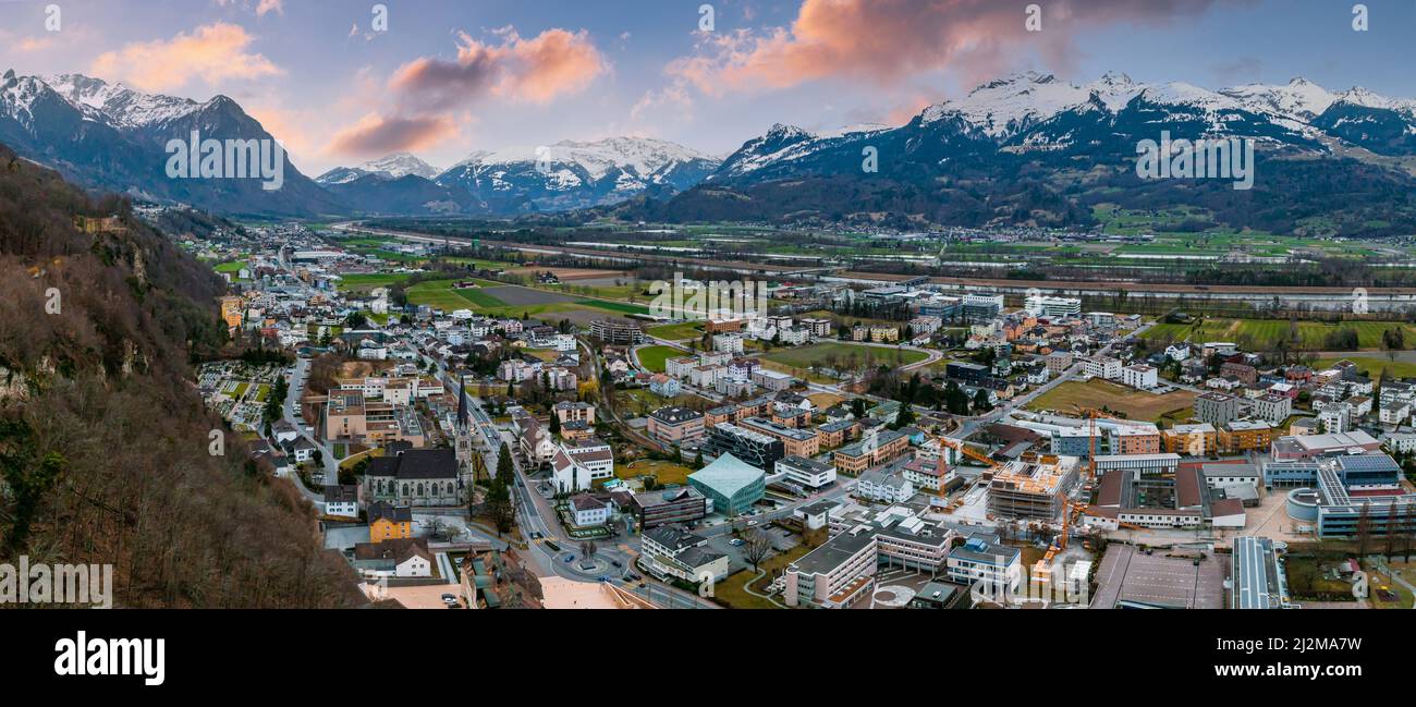 Aerial view of Vaduz, the capital of Liechtenstein Stock Photo - Alamy
