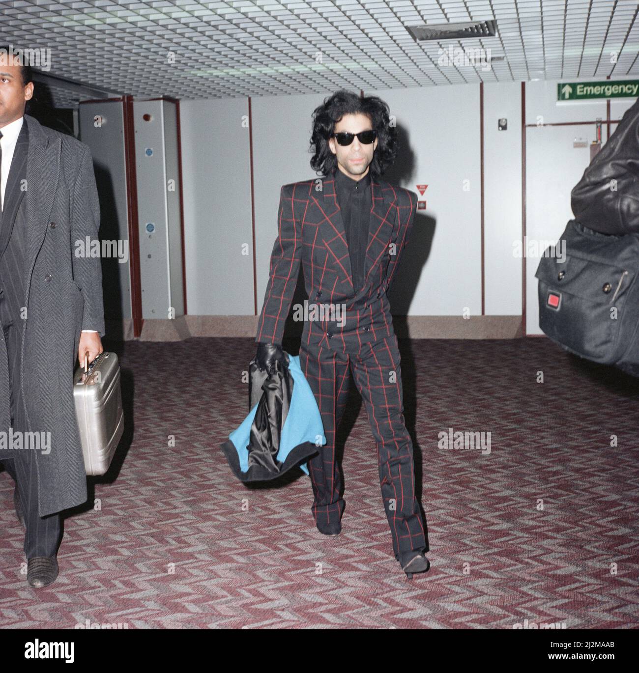 American pop star Prince arrives at Heathrow Airport in London. 19th ...