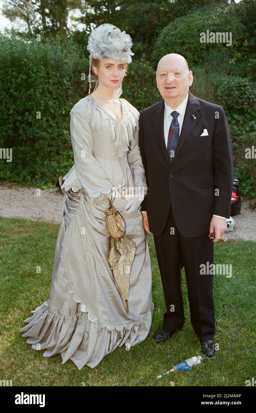 Media Mogul Lew Grade with actress Lysette Anthony in Monte Carlo ...