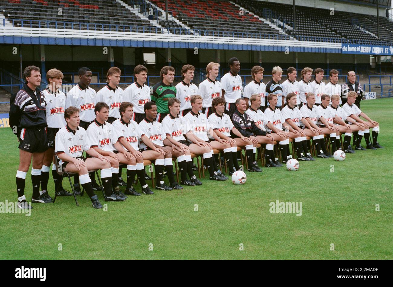 Derby County football club team. 9th August 1989 Stock Photo - Alamy