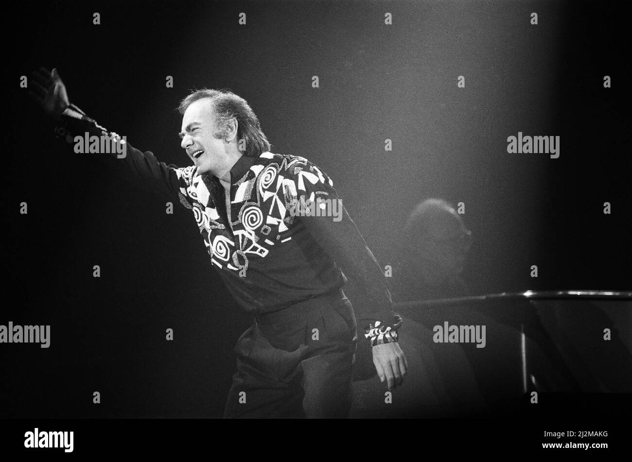 American singer Neil Diamond in concert at the NEC Arena, Birmingham ...