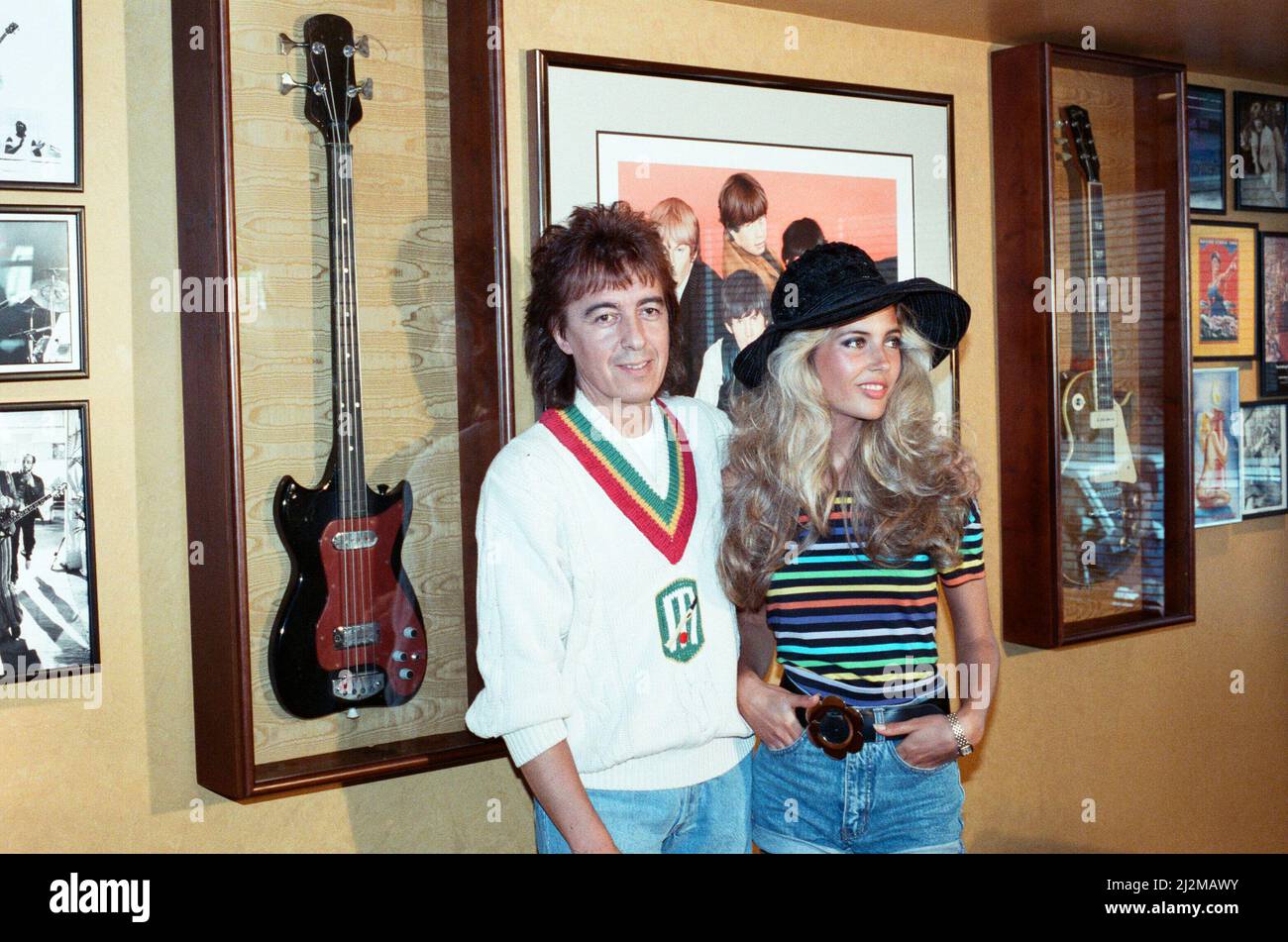 Bill Wyman and Mandy Smith at Sticky Fingers, Bill's new restaurant in ...