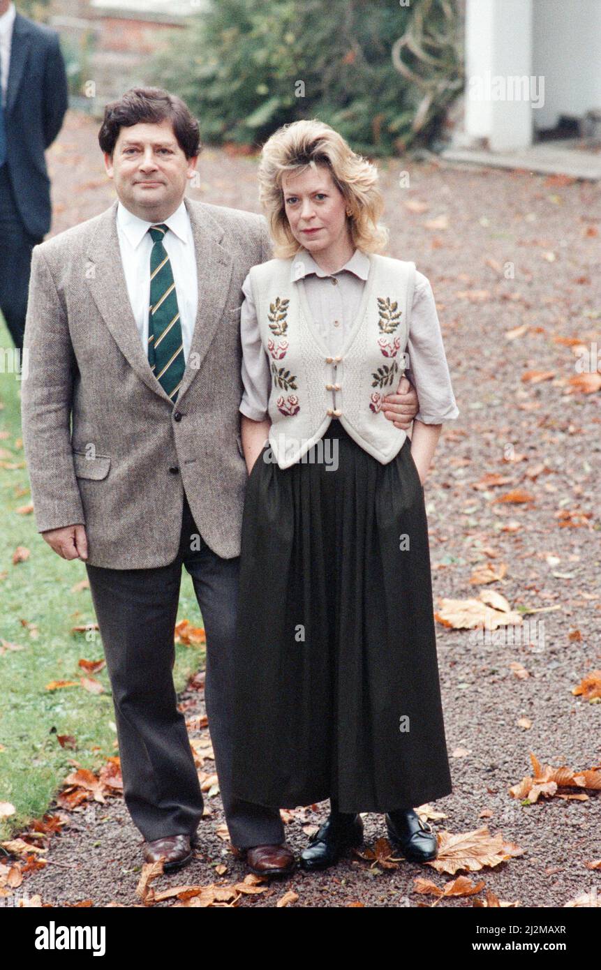 Nigel Lawson and his wife Therese pictured at their home, the day after ...