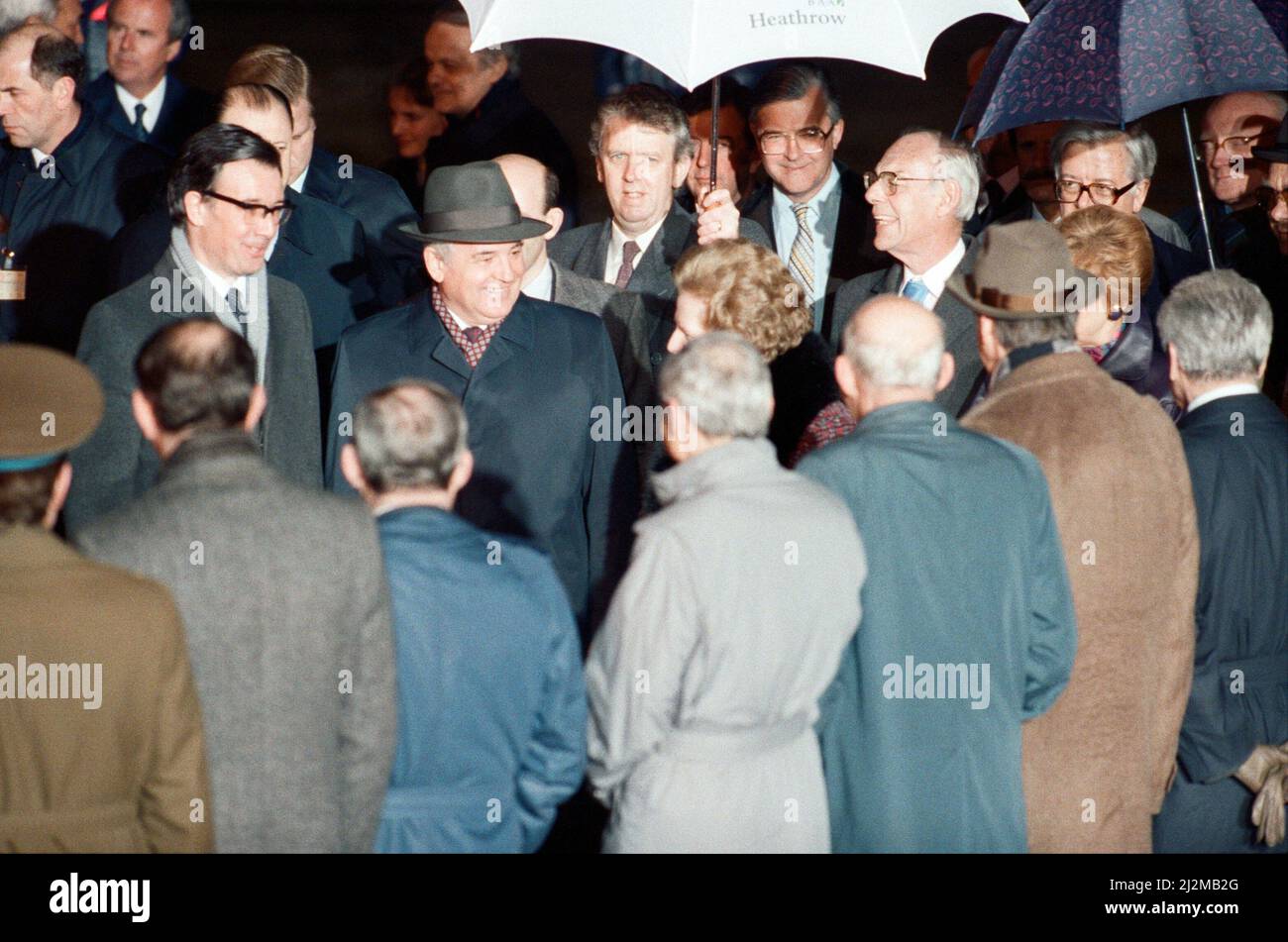 Margaret Thatcher meeting Mikhail Gorbachev, General Secretary of the ...