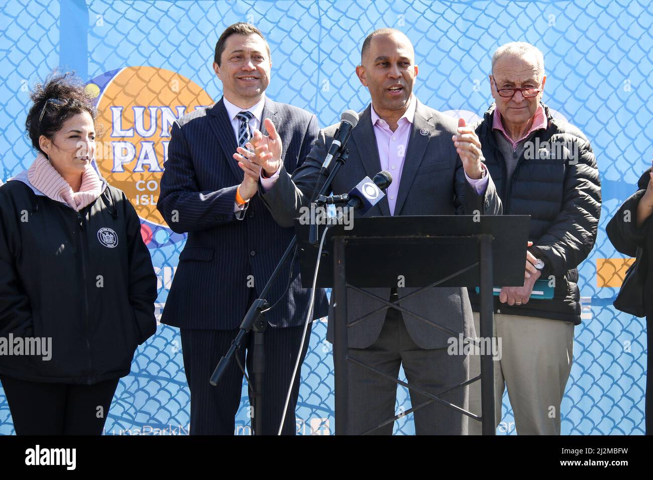 Congressman Hakeem Jeffries at the mic. Local, state and federal ...