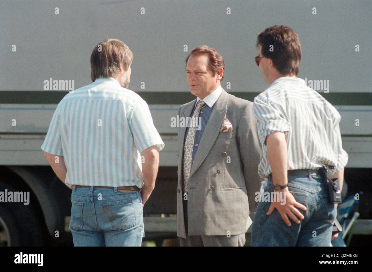 David Jason who plays Derek Trotter during the filming of the "Only ...