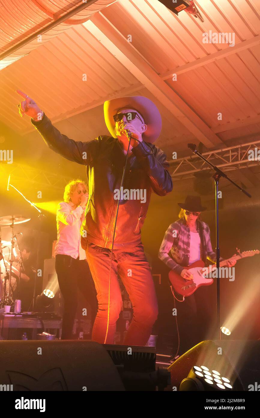 Lead singer Rob Spragg aka Larry Love, Nick Reynolds, harmonica player ...