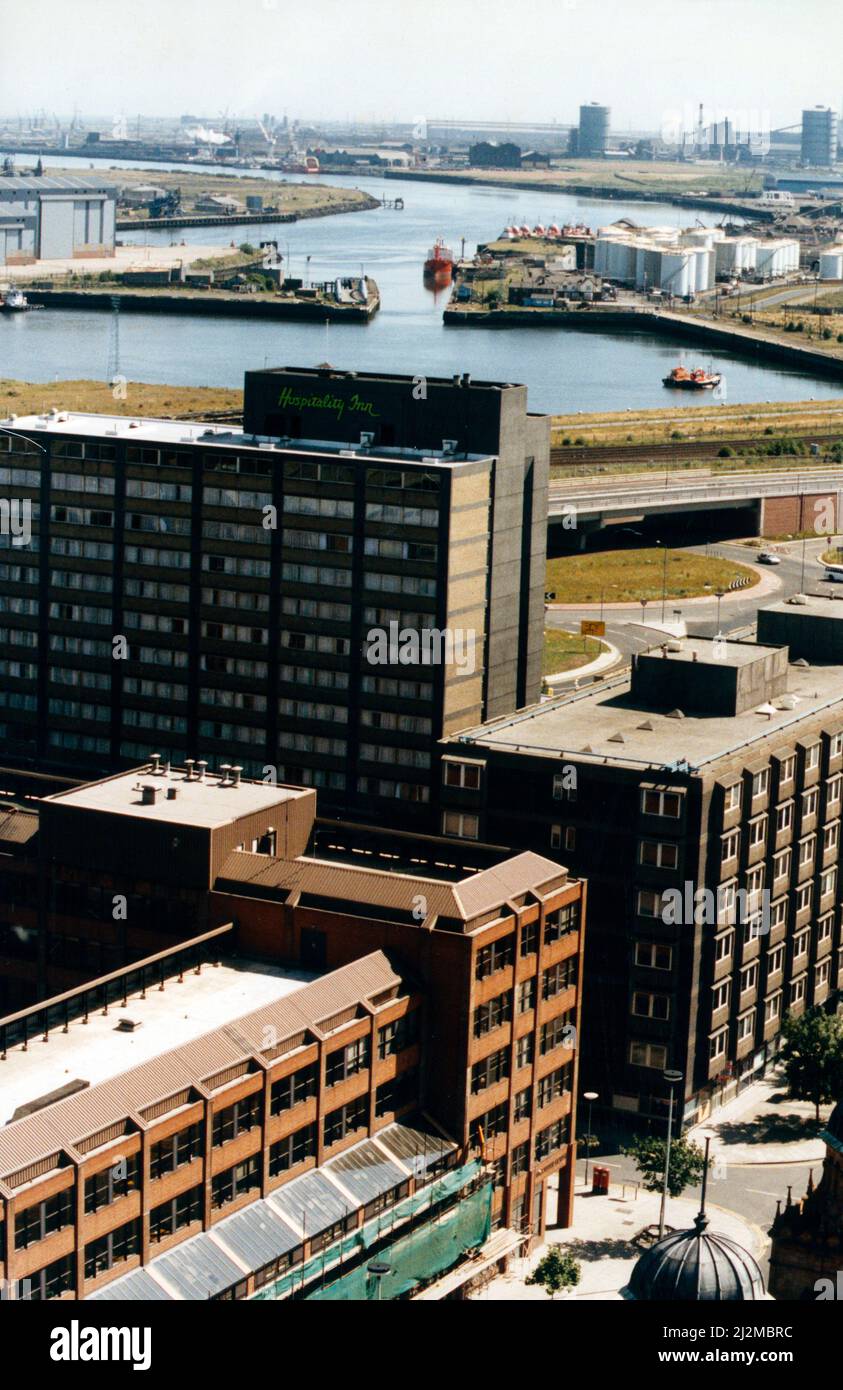 This striking photograph of central Middlesbrough spotlight the old ...