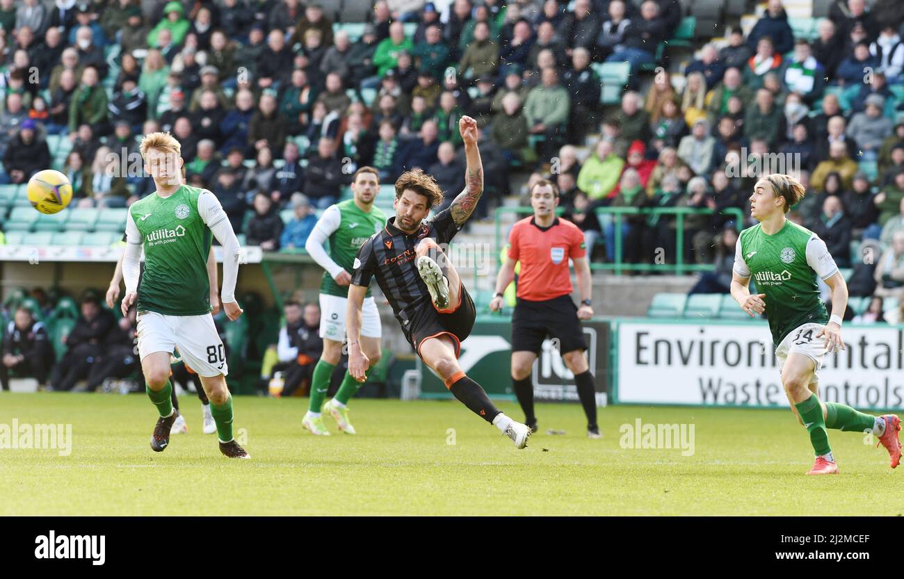 Edinburgh scotland uk 2nd april 22 hibernian vs dundee utd cinc hi-res ...