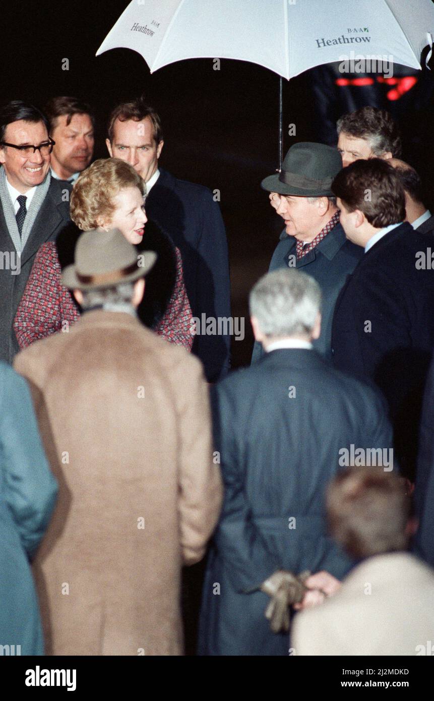 Margaret Thatcher meeting Mikhail Gorbachev, General Secretary of the ...