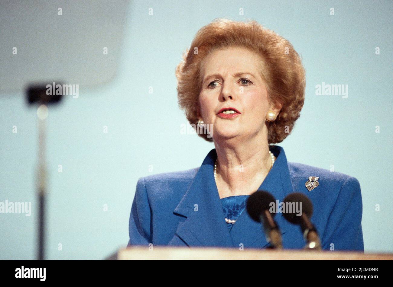 The Conservative Party Conference, Blackpool. Prime Minister Margaret ...