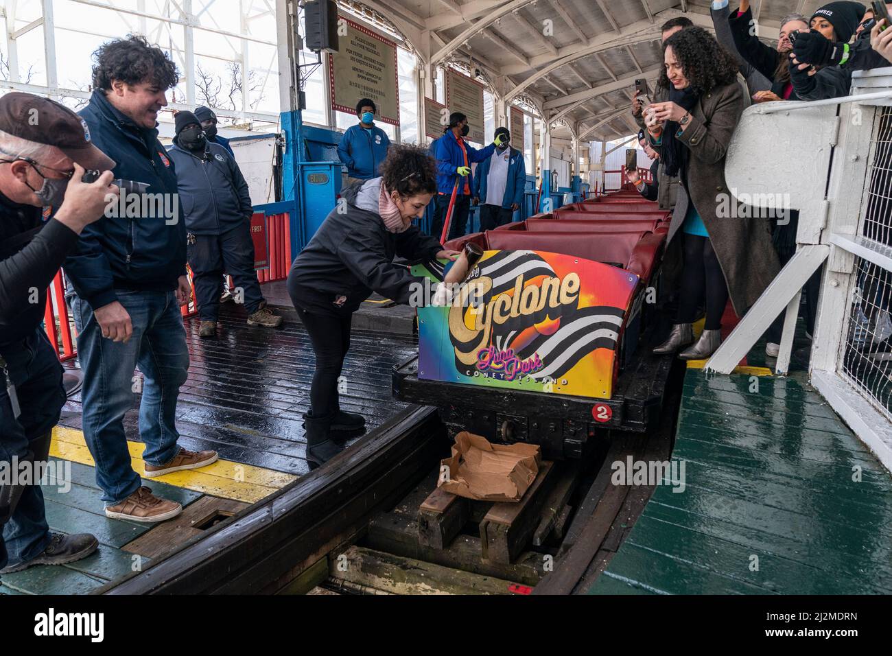New York, NY - April 2, 2022: State Senator Diane Savino performs Egg ...