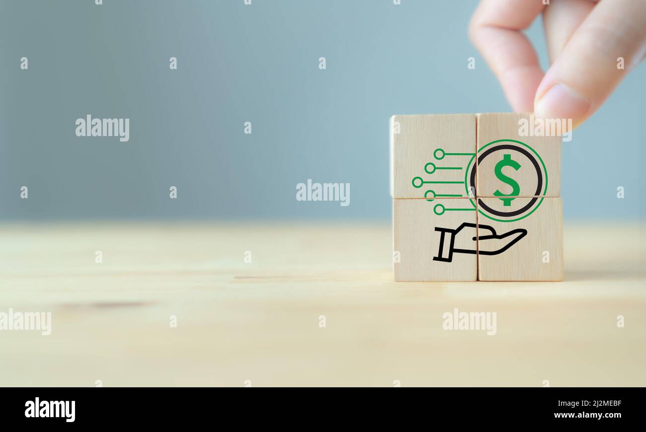 Digital currency concept. Financial technology. Crypto currency ...