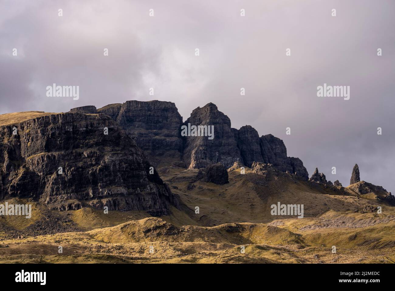 Old Man of Storr, a 160-foot pinnacle rock formation atop Trotternish ...