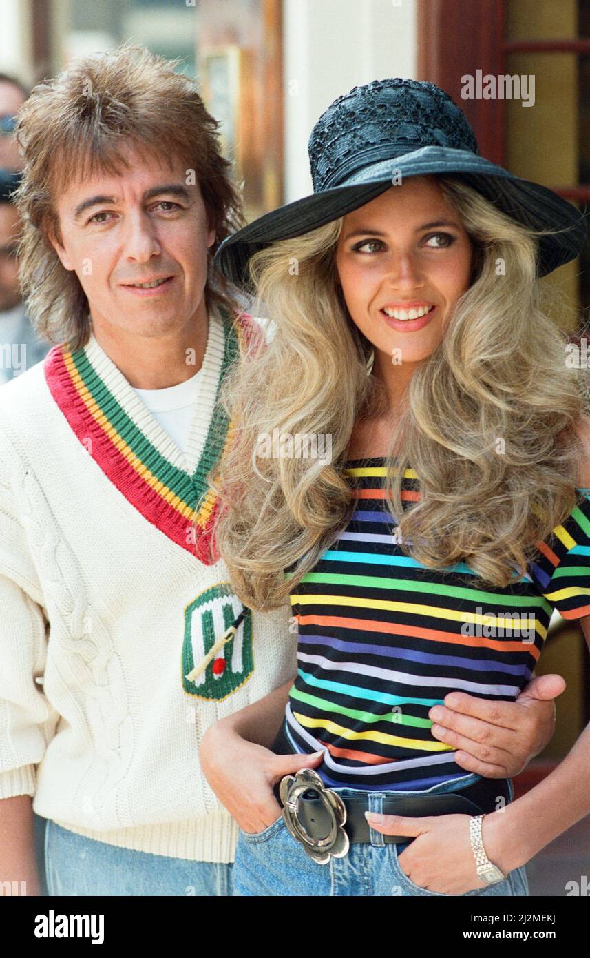 Bill Wyman and Mandy Smith at Sticky Fingers, Bill's new restaurant in Kensington. 9th May 1989 ...