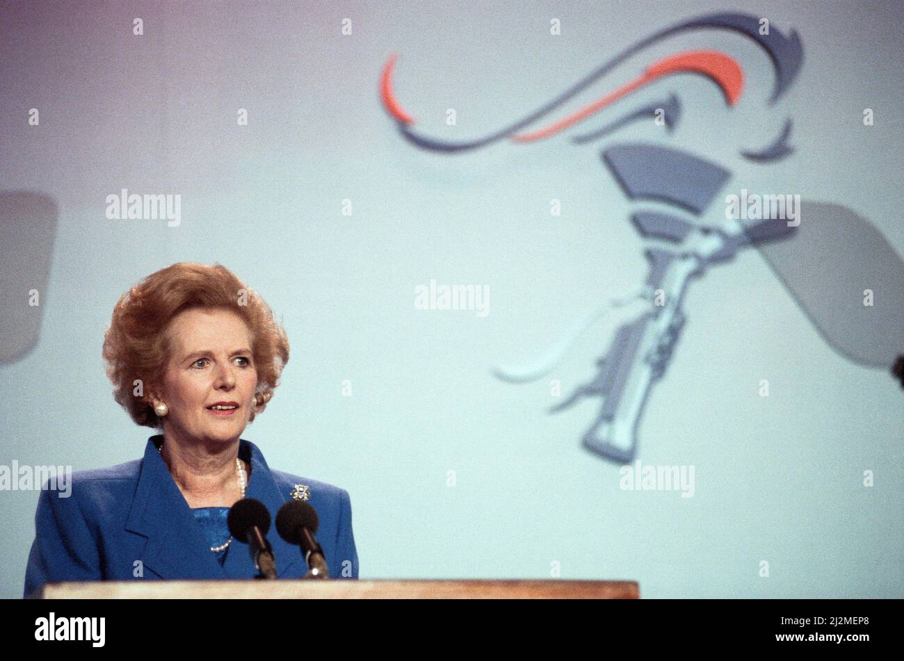 The Conservative Party Conference, Blackpool. Prime Minister Margaret ...