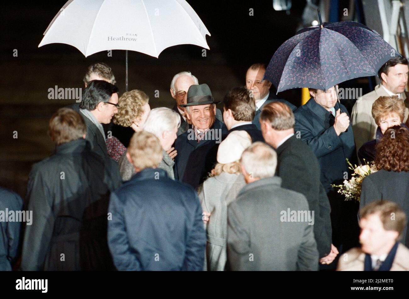 Margaret Thatcher meeting Mikhail Gorbachev, General Secretary of the ...