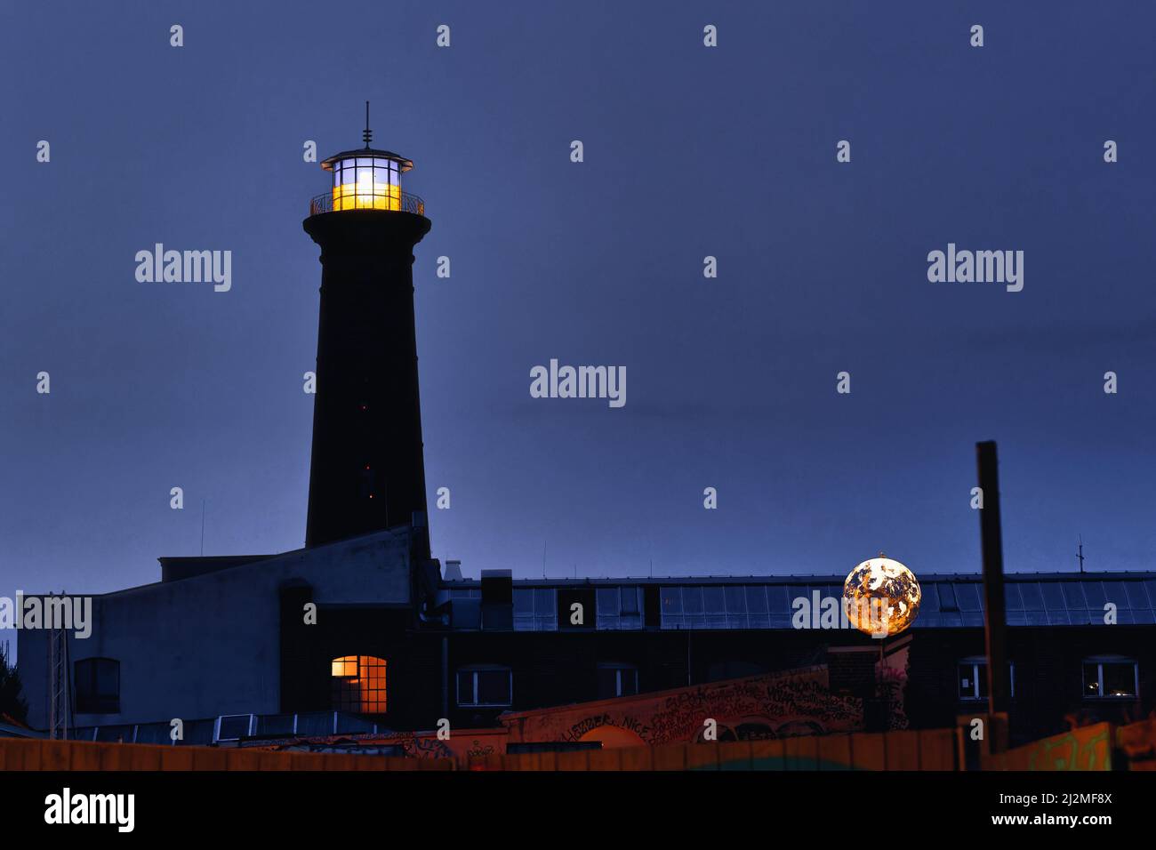 the cologne helios lighthouse shines in the colors of ukraine as an ...