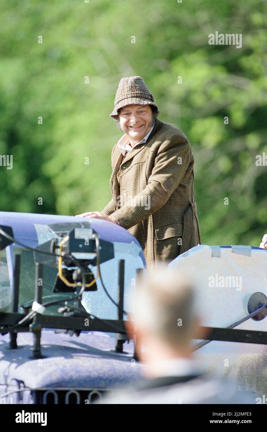 David Jason playing the role of Pop Larkin during the filming of "The ...