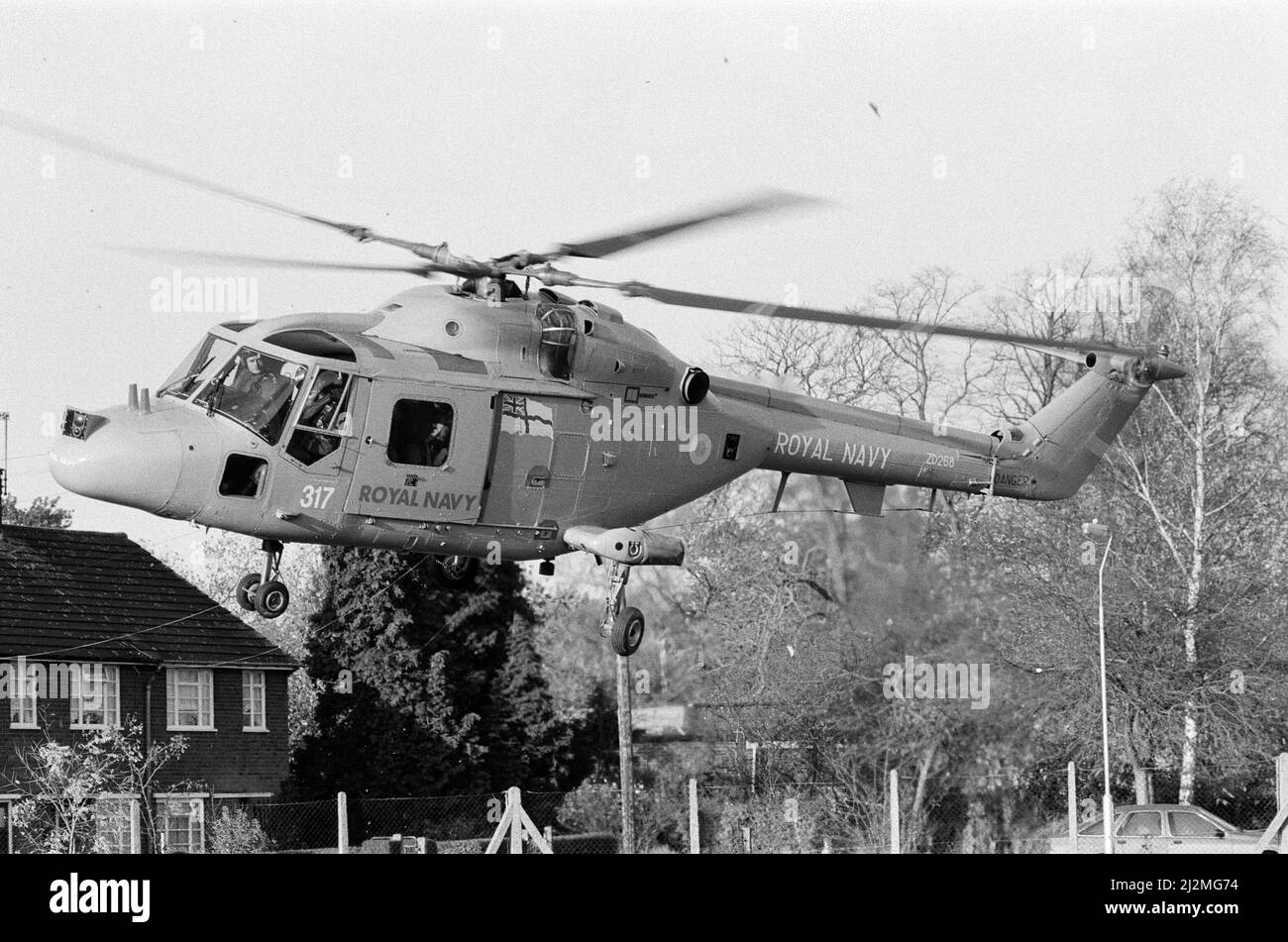RAF display at Hugh Faringdon School, Reading. 13th November 1991 Stock ...