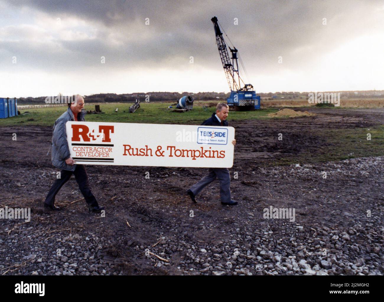 Construction site of Teesside Retail Park and Leisure Centre, split ...