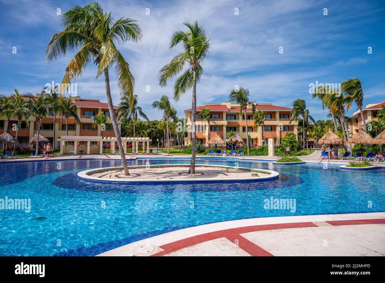 Tulum, Mexico - March 25, 2022: View of swimming pools at the Bahia ...