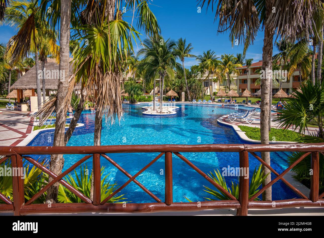 Tulum, Mexico - March 25, 2022: View of swimming pools at the Bahia ...
