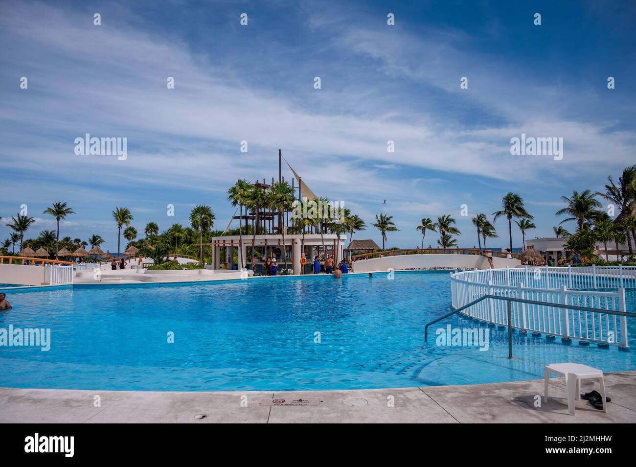 Tulum, Mexico - March 26, 2022: View of swimming pools at the Bahia ...