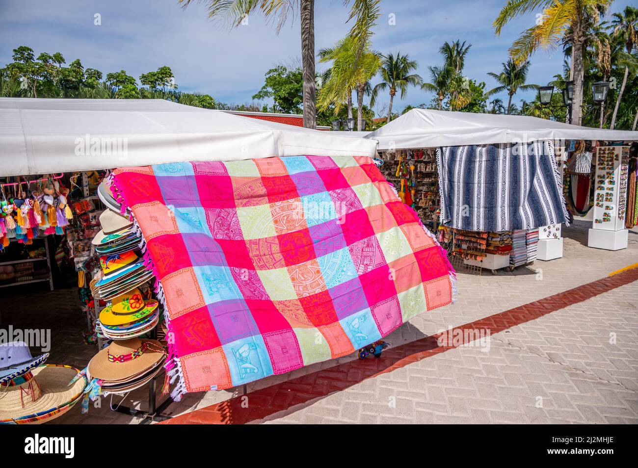 Tulum, Mexico - March 26, 2022: View of the market at the Bahia ...