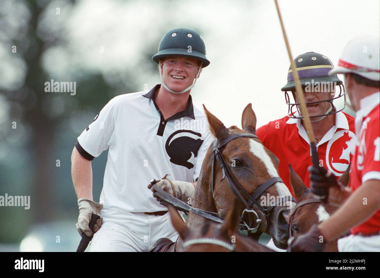 Picture shows Major James Hewitt (wearing white shirt number 2). See ...