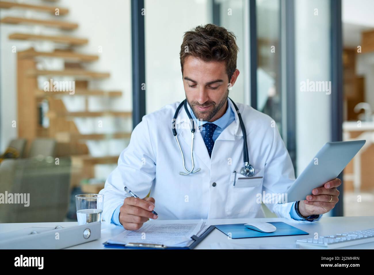 Doing his best to ensure your health. Cropped shot of a young doctor ...