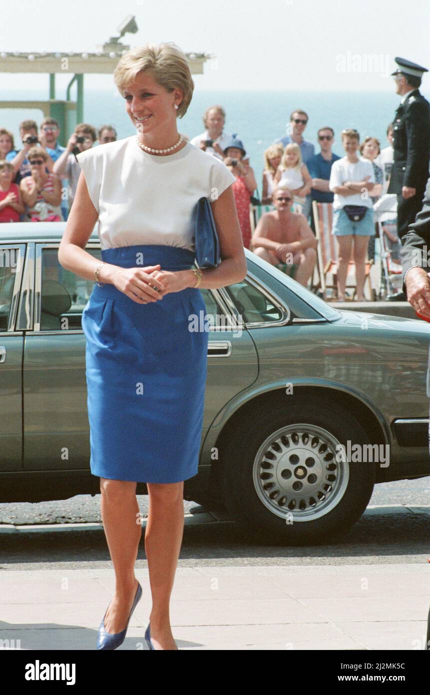 Princess Diana, HRH The Princess of Wales, visits Brighton in East ...