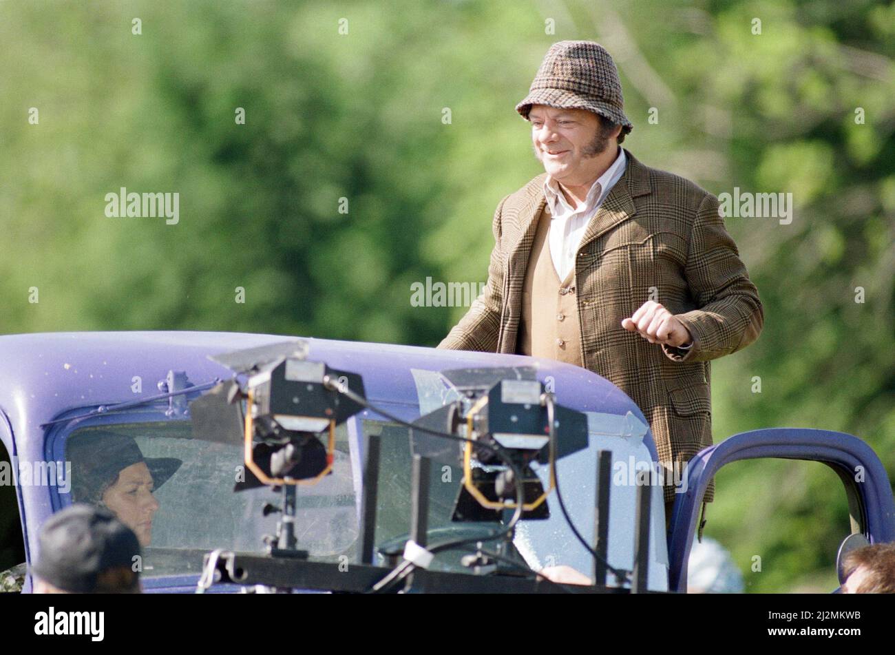 David Jason playing the role of Pop Larkin during the filming of "The ...