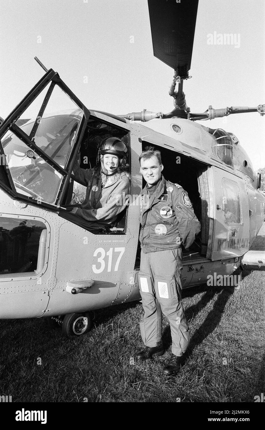 RAF display at Hugh Faringdon School, Reading. 13th November 1991 Stock ...