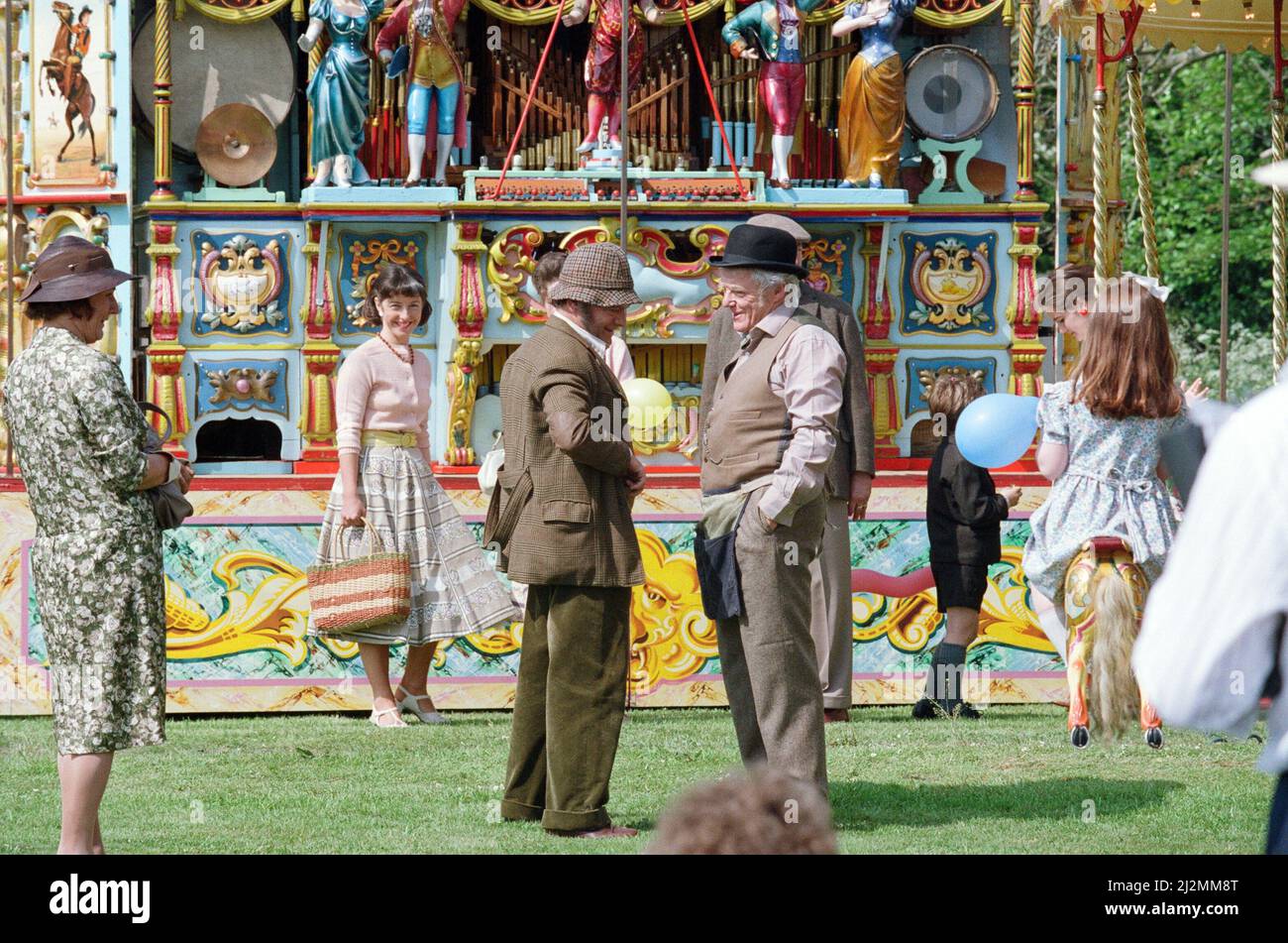 David Jason playing the role of Pop Larkin during the filming of "The ...