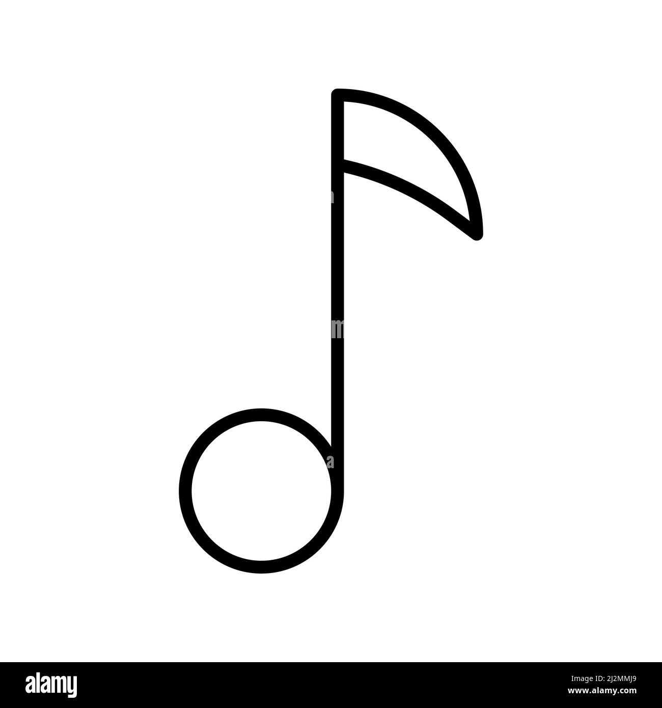 Music note line vector icon on white background Stock Vector Image ...