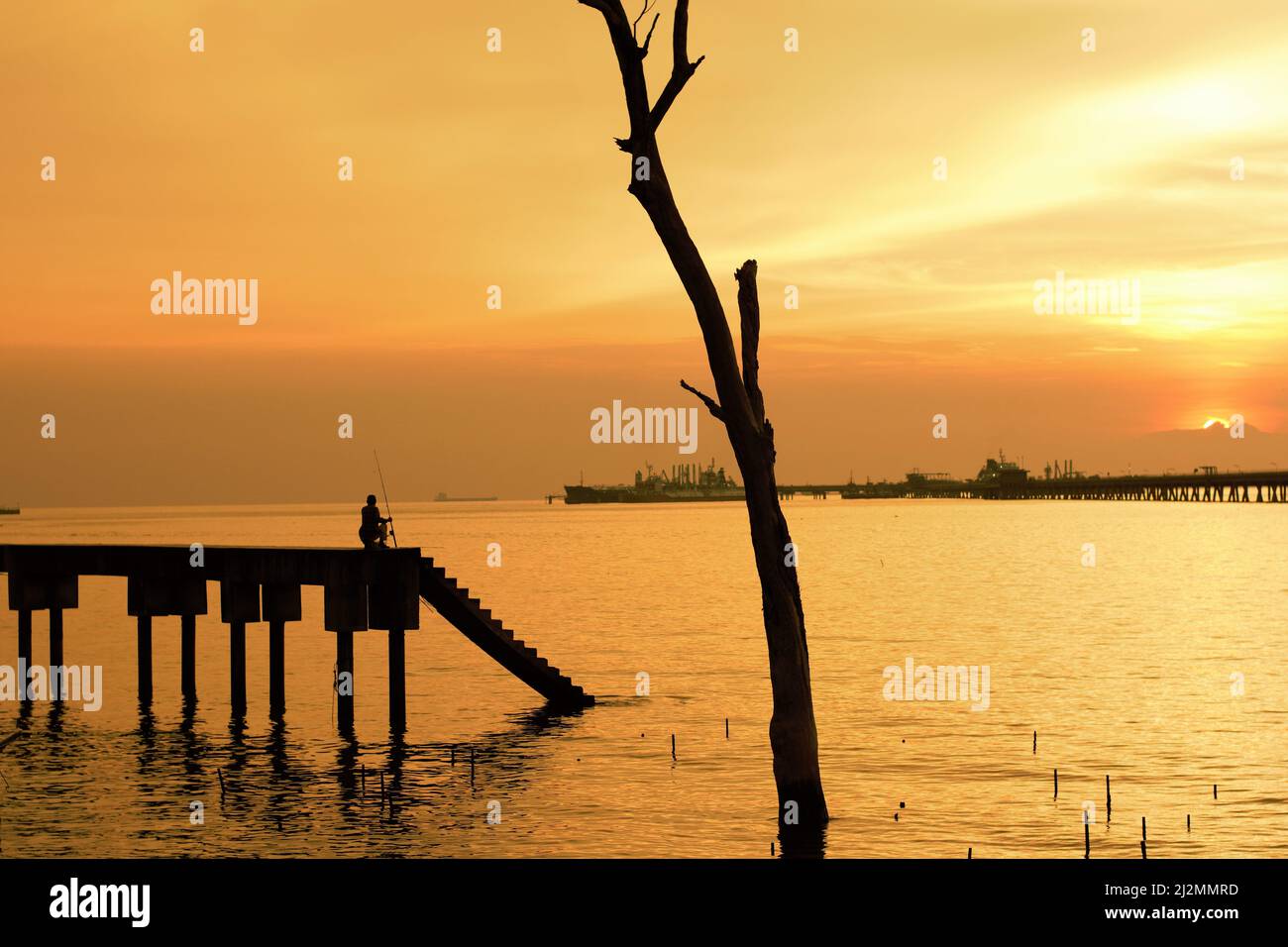 Sunset view at Port Dickson Negeri Sembilan Malaysia Stock Photo - Alamy