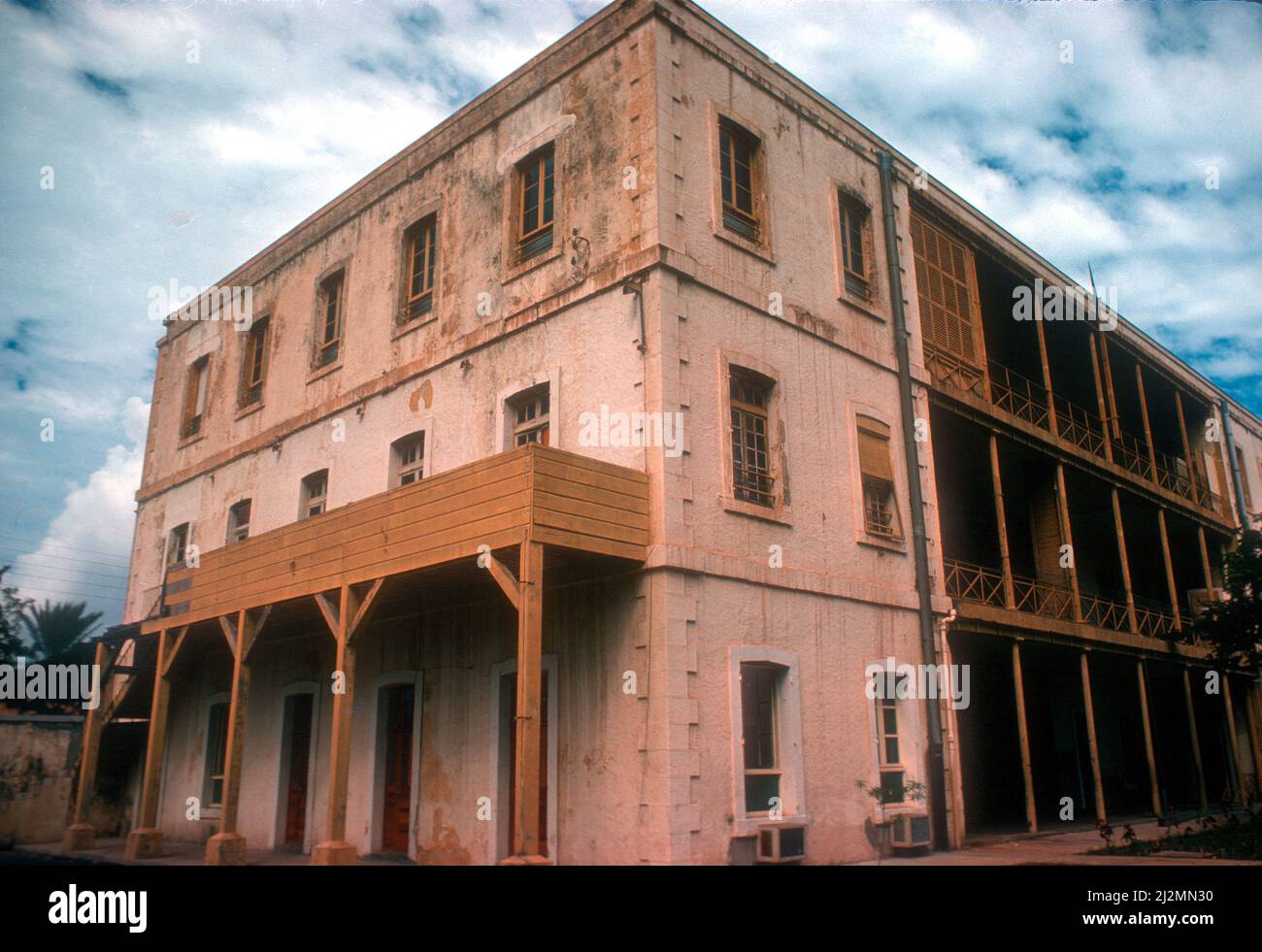French colonial style architecture in Noumea, capital of New Caledonia ...