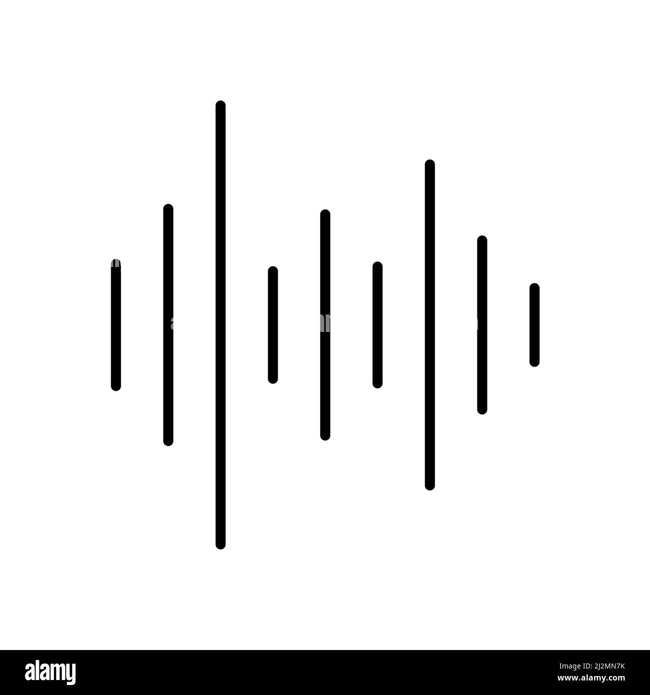 Soundwave line vector icon on white background Stock Vector Image & Art ...