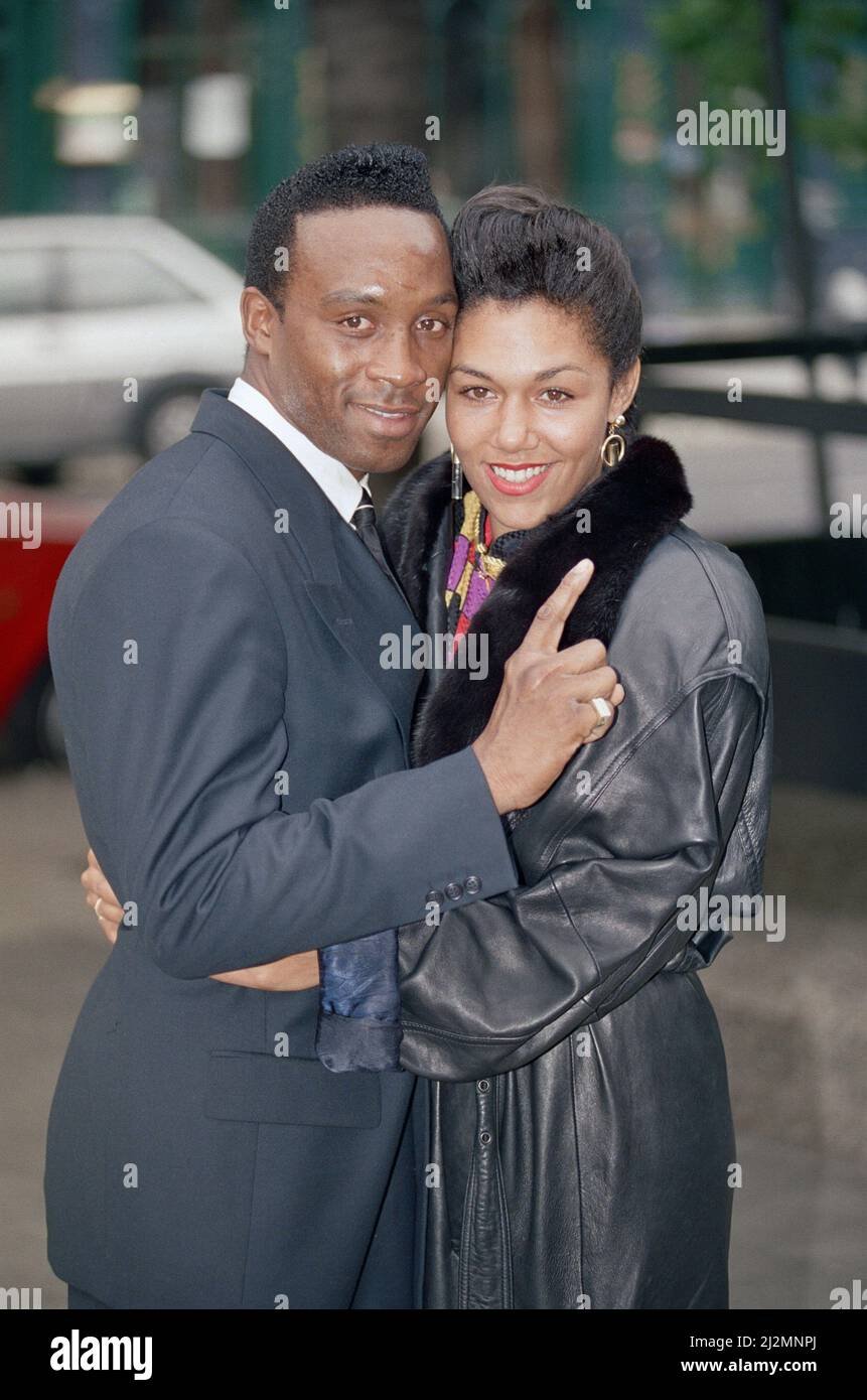 Nigel Benn with girlfriend Caroline Jackson ahead of his upcoming fight ...