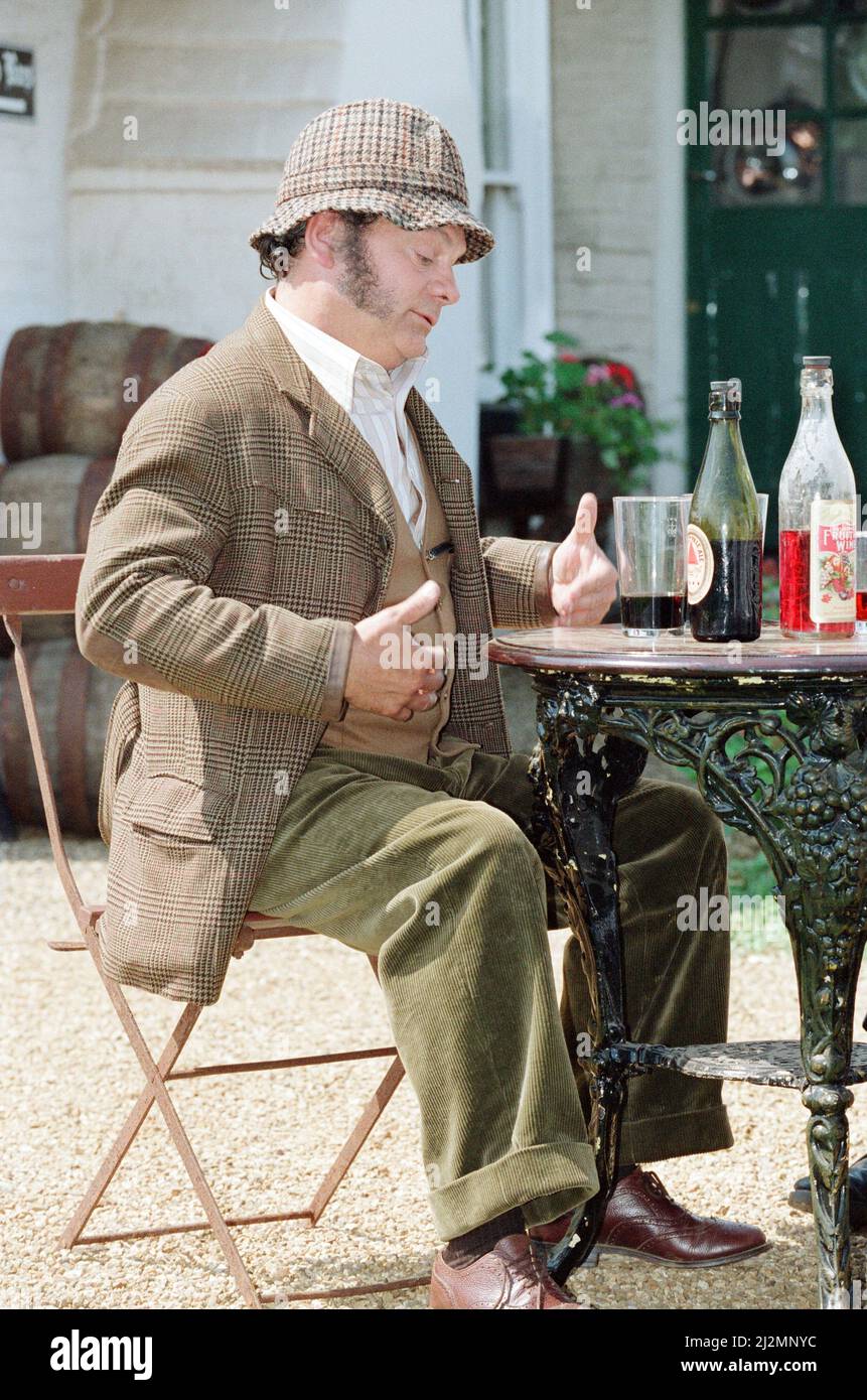 David Jason playing the role of Pop Larkin during the filming of "The ...