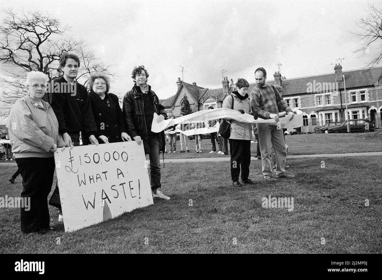 Anti Poll Tax protest at Palmer Park, Reading, Berkshire. 6th April ...
