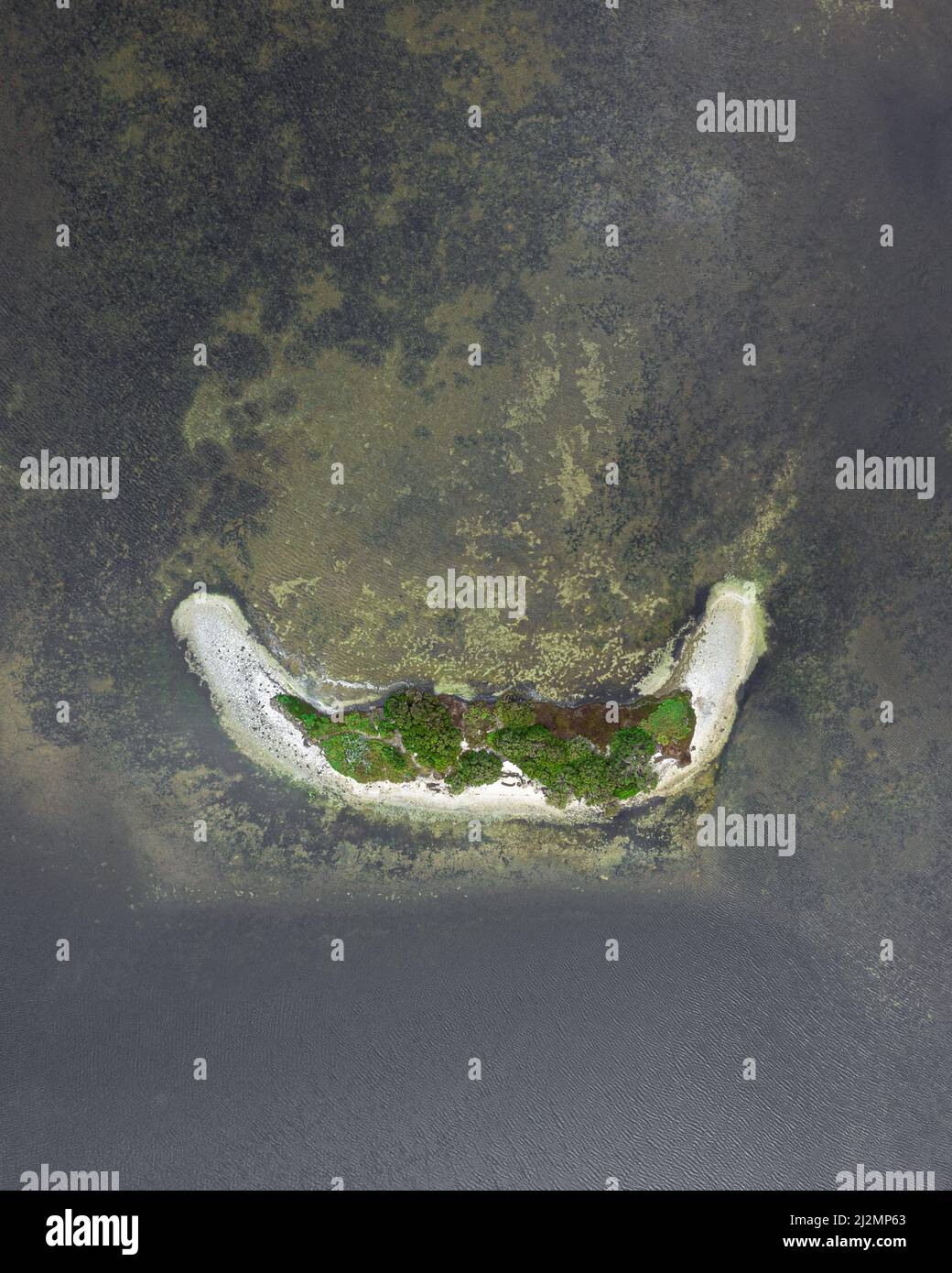 Mustach shape of island Stock Photo - Alamy