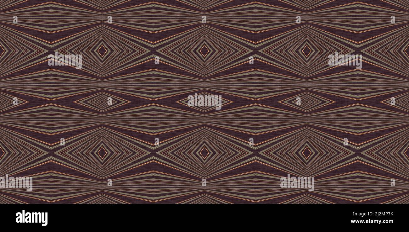 Earthy colours retro sixties geometric seamless border pattern in ...